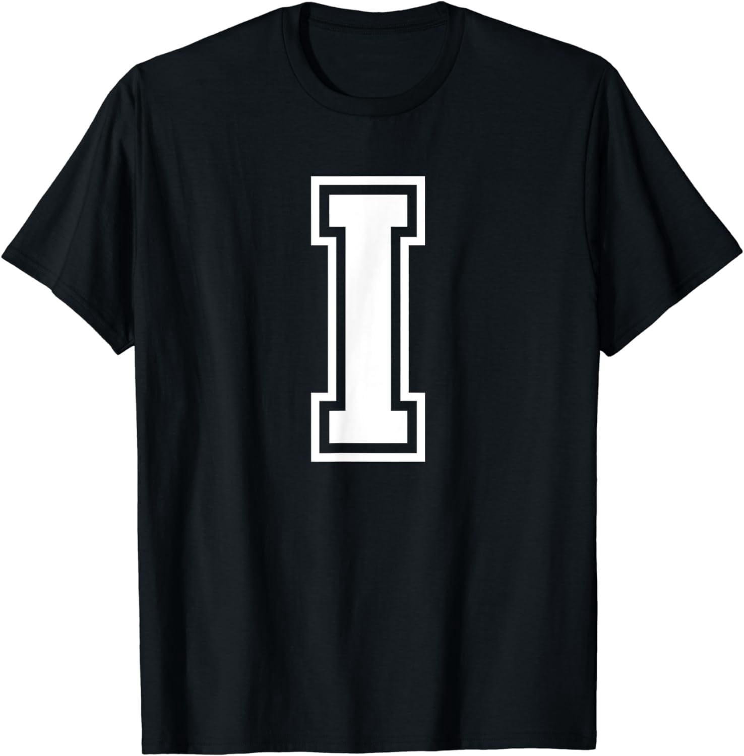 Letter I Name Initial Varsity Alphabet Monogram T-Shirt - Walmart.com