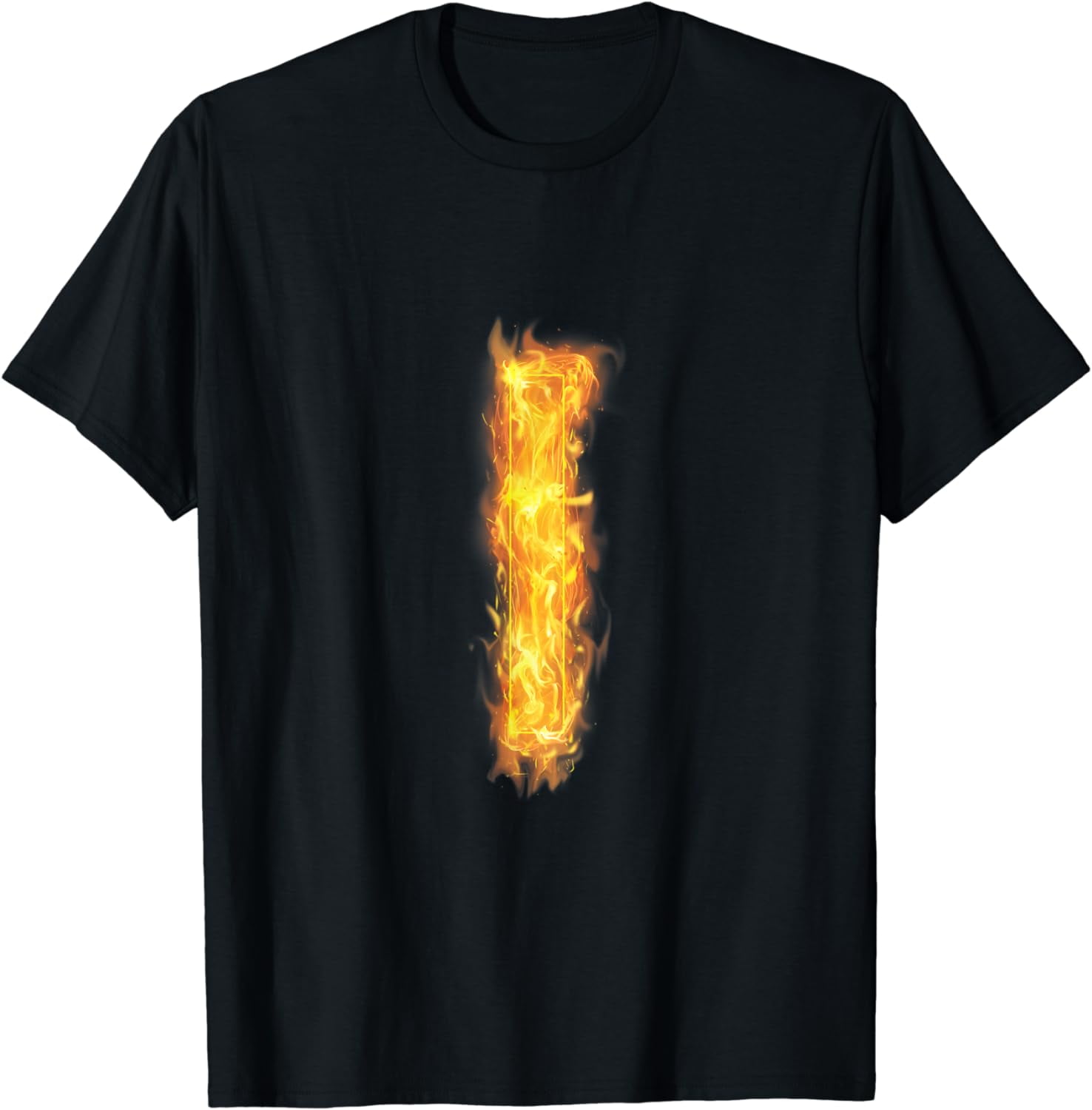 Letter I Sign Alphabet Last Name Vowels Fire Flame Gift T-Shirt ...