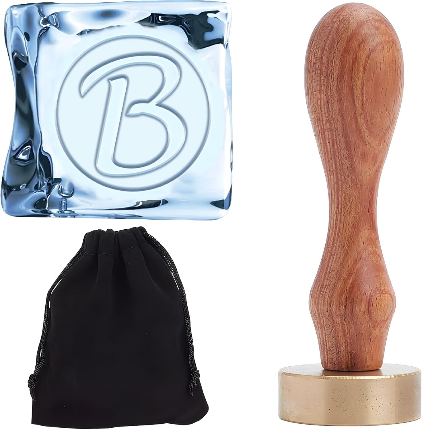 Letter Ice Stamp 1.2" Initial Alphabet B Ice Press Stamp with Vintage ...