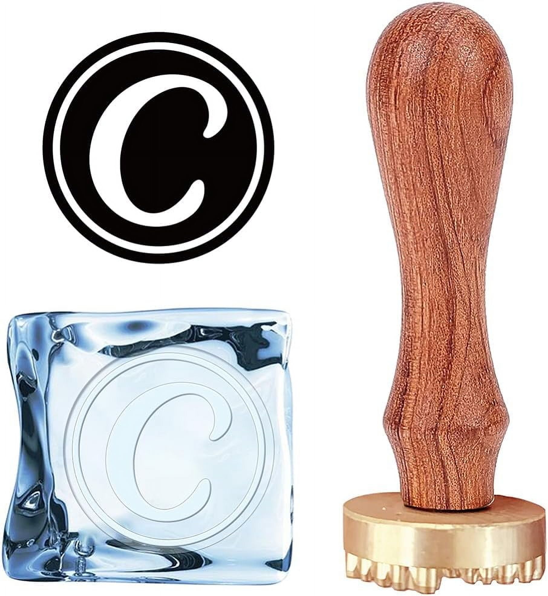 Letter Ice Stamp C Stamp Ice Branding Stamp with Removable Brass Head ...