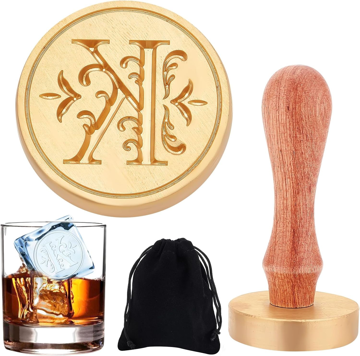 Letter Ice Stamp K Ice Cube Stamp Branding with Removable Brass Head ...