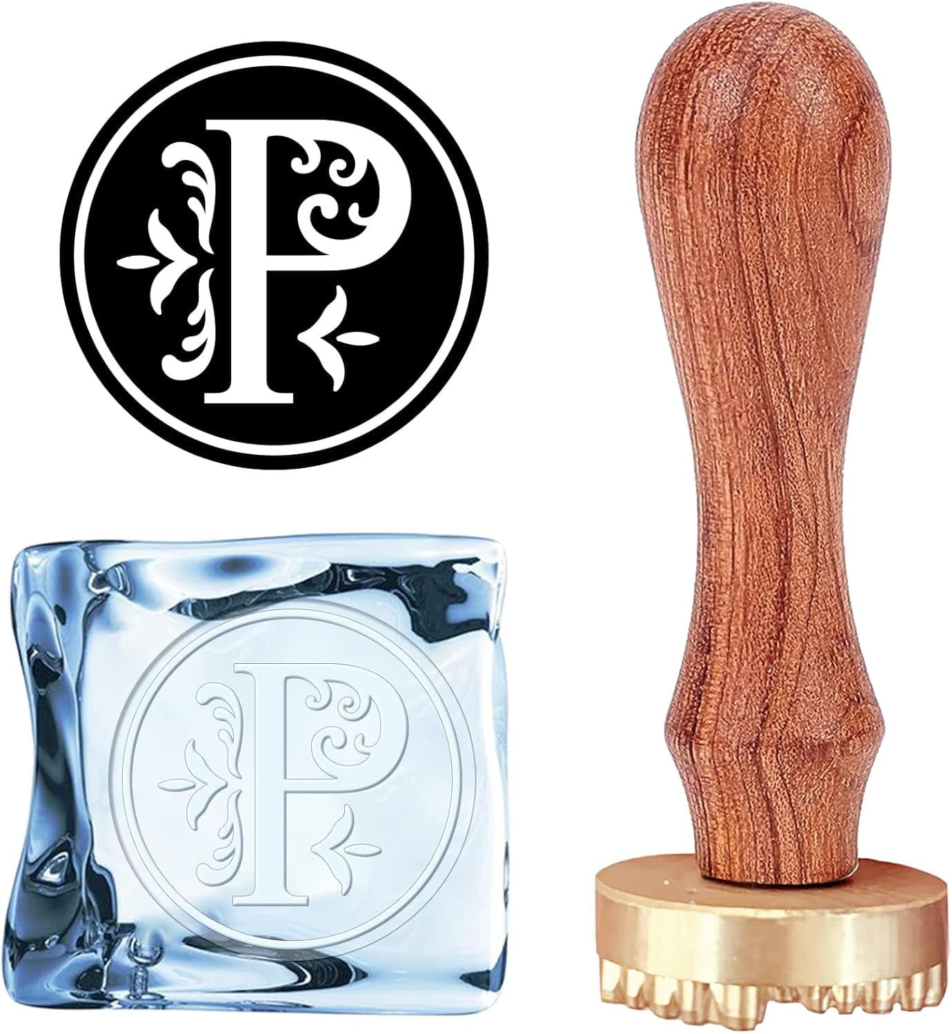 Letter Ice Stamp P Ice Cube Stamp Ice Branding Stamp with Removable ...