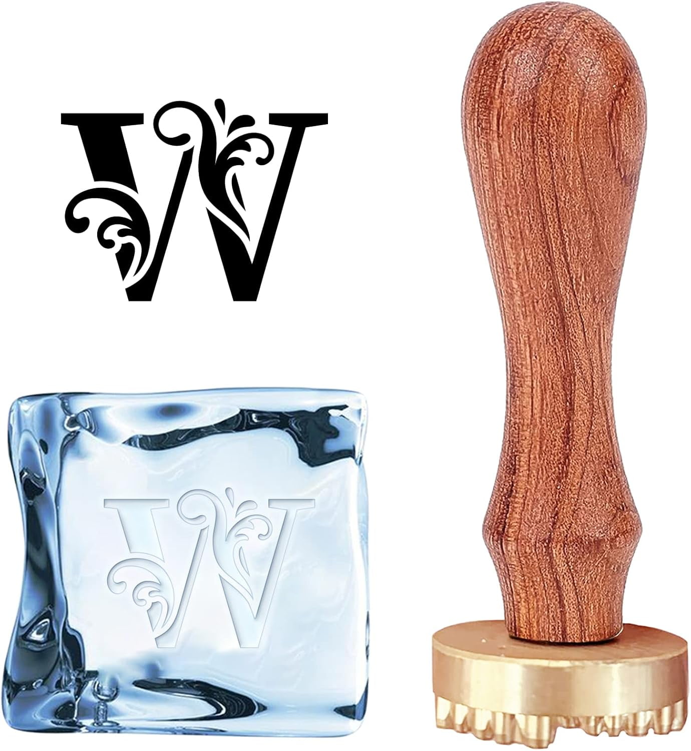 Letter Ice Stamp W Ice Cube Stamp Ice Branding Stamp with Removable ...
