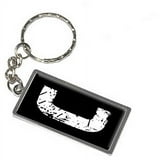 Letter Initial C Keychain Key Chain Ring - Walmart.com