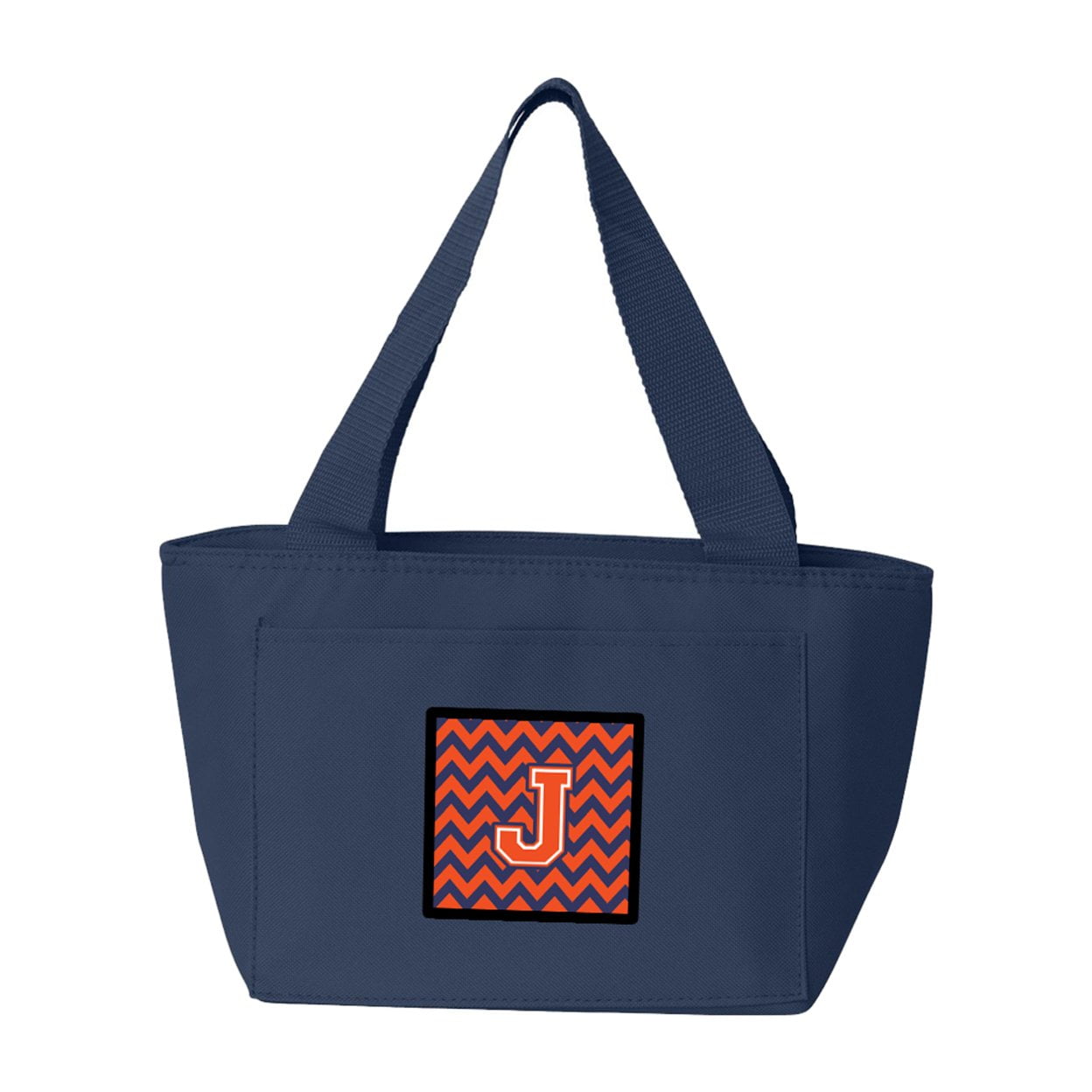 Letter J Chevron Orange and Blue Lunch Bag - Walmart.com