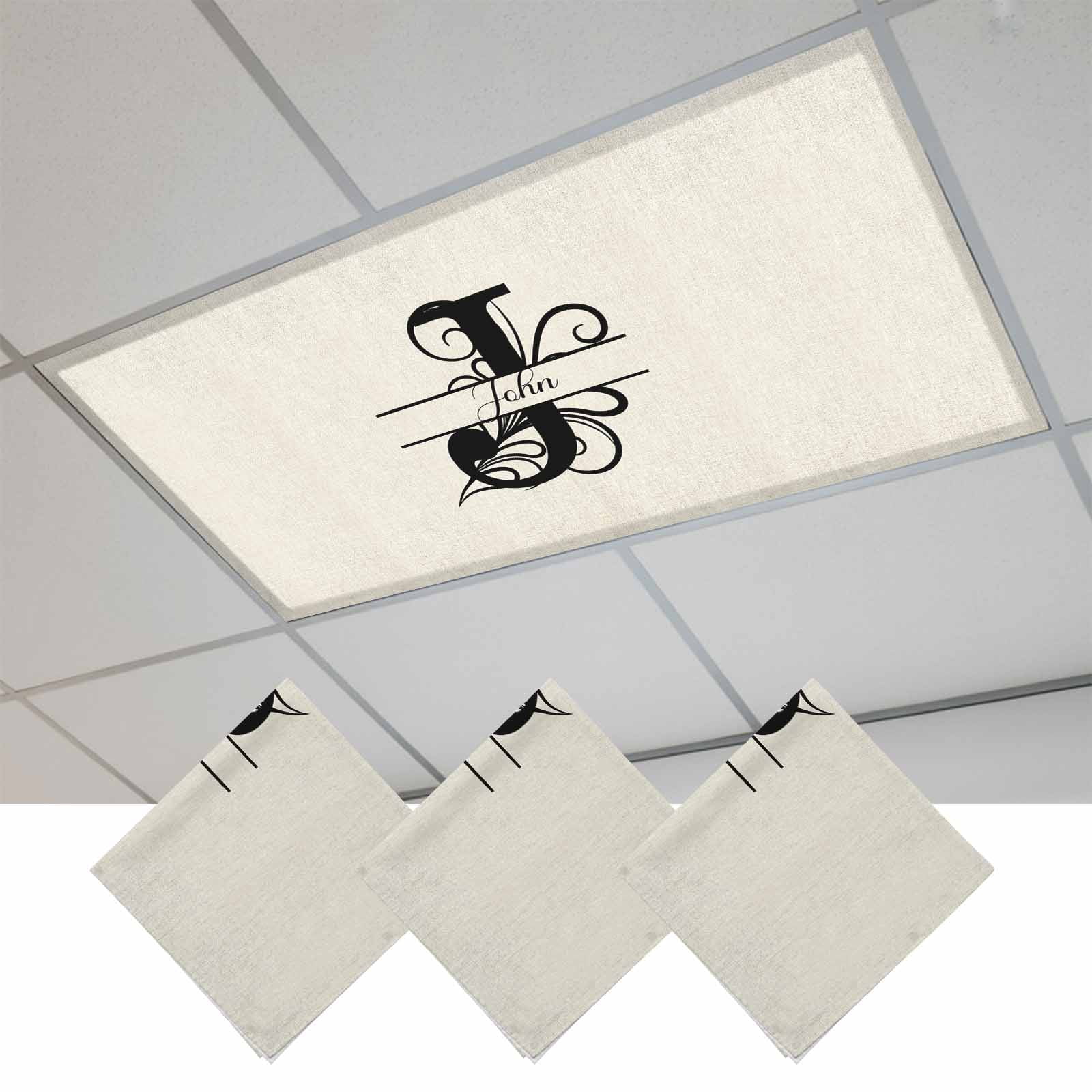 Letter J Fluorescent Light Covers, Monogram Words Magnetic Light Covers ...