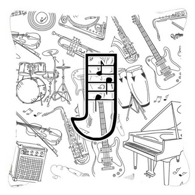 Letter J Musical Note Letters Canvas Fabric Decorative Pillow - Walmart.com