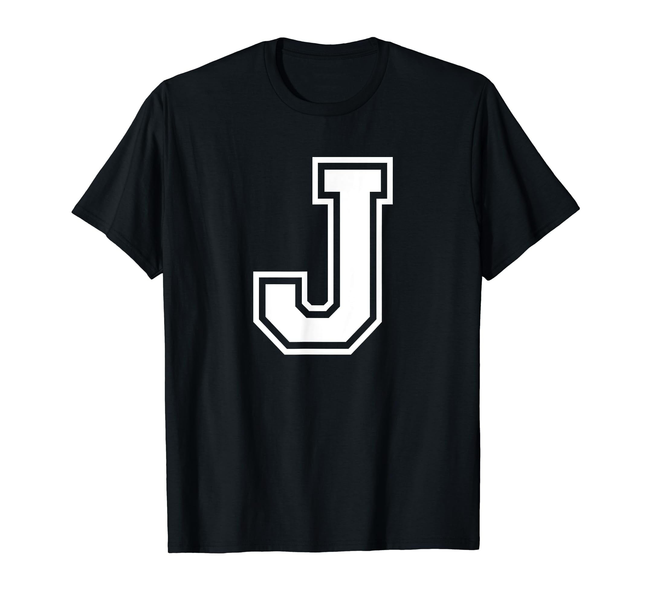 Letter J Name Initial Varsity Alphabet Monogram T-Shirt - Walmart.com