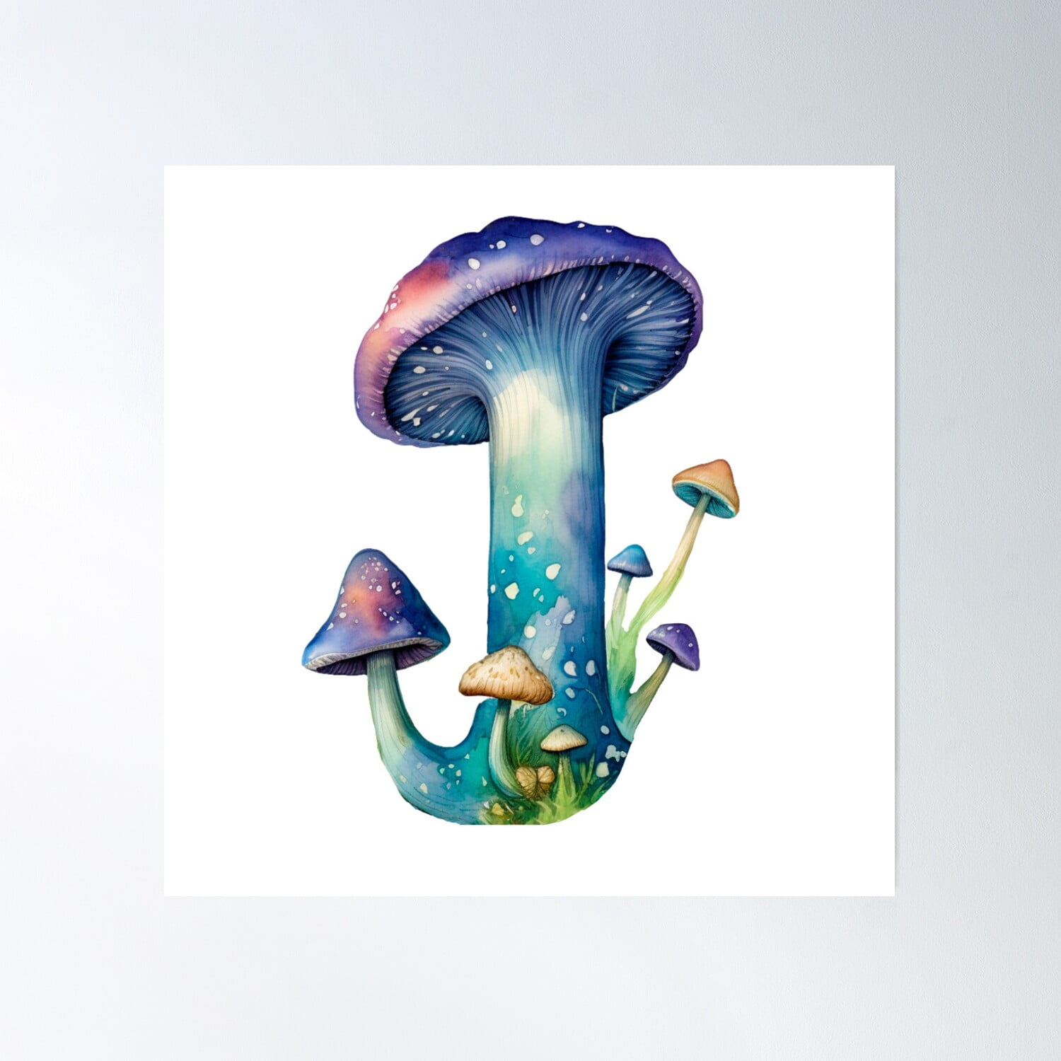 Letter J Orange Mushrooms Alphabet Personal Name Goblin Fairytale ...