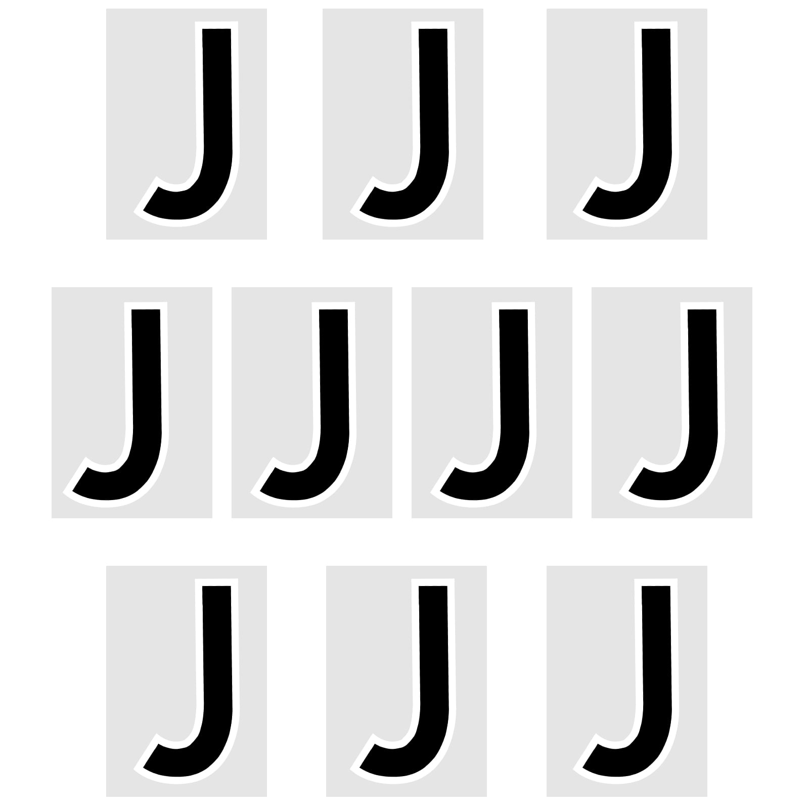 Letter J Patches Iron on Heat Transfer Letters 2 Inch Black Letter DIY ...