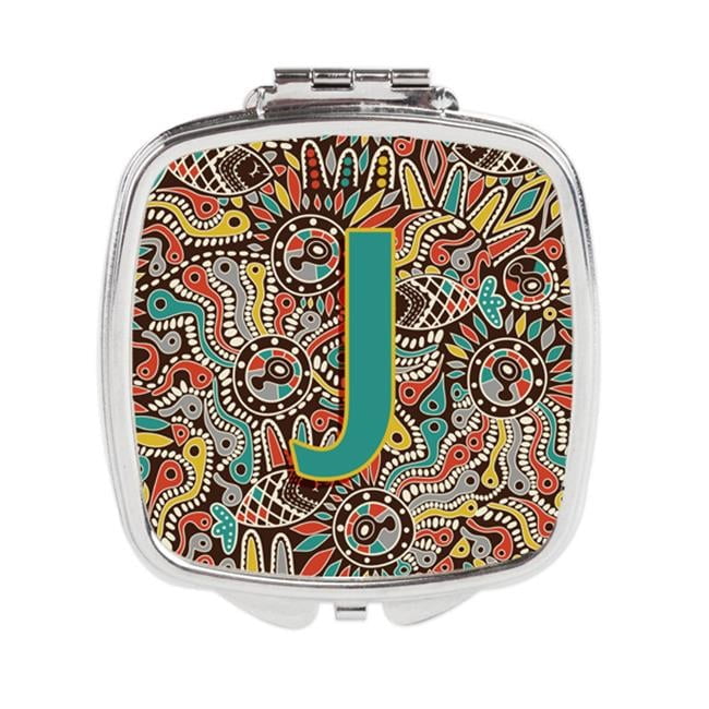 Letter J Retro Tribal Alphabet Initial Compact Mirror - Walmart.com