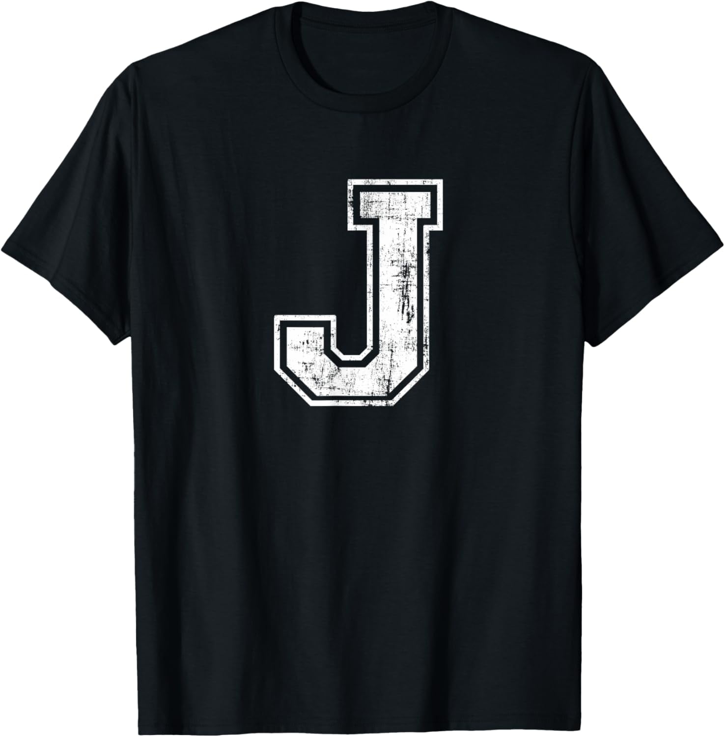 Letter J Uppercase Alphabet Initial School College Varsity T-Shirt ...