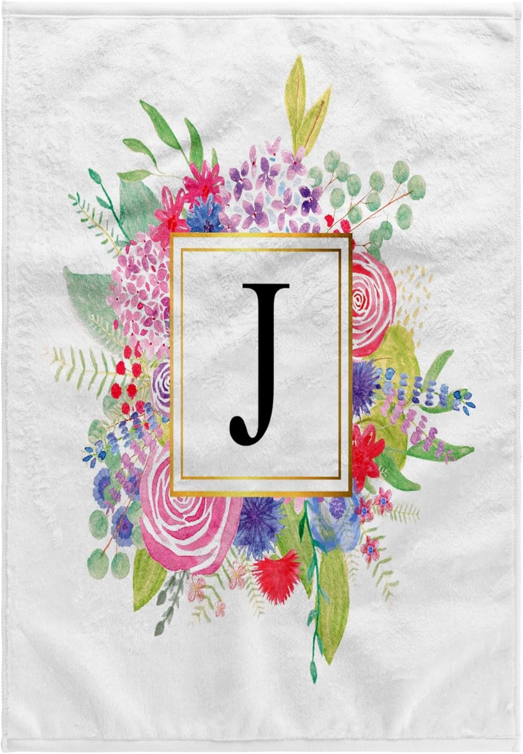Letter J Watercolor Flowers Personal Initial J - Walmart.com