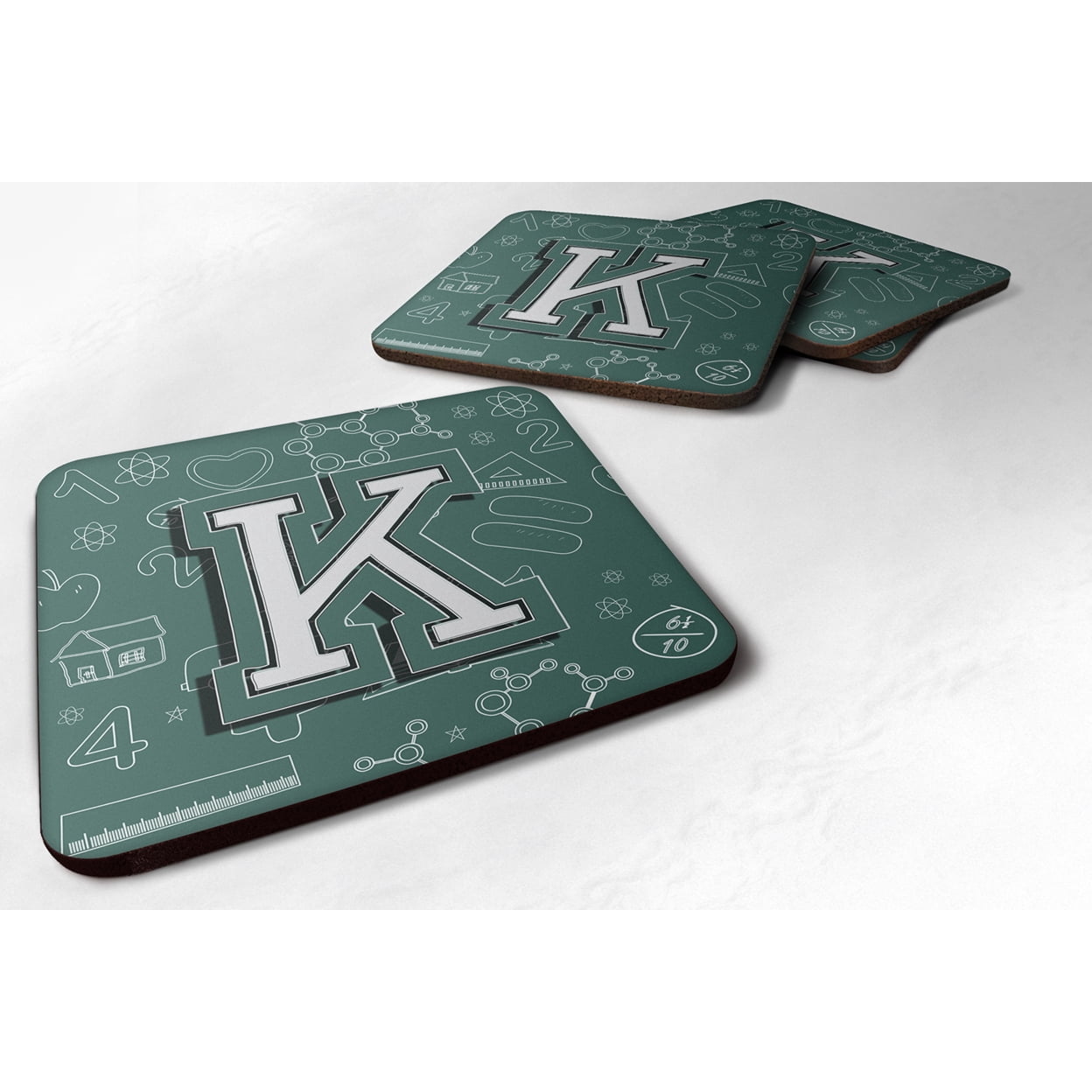 Letter K Back to School Initial Foam Coaster Set of 4 - Walmart.com