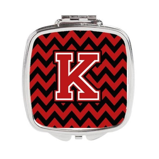 Letter K Chevron Black & Red Compact Mirror - Black & Red - Walmart.com