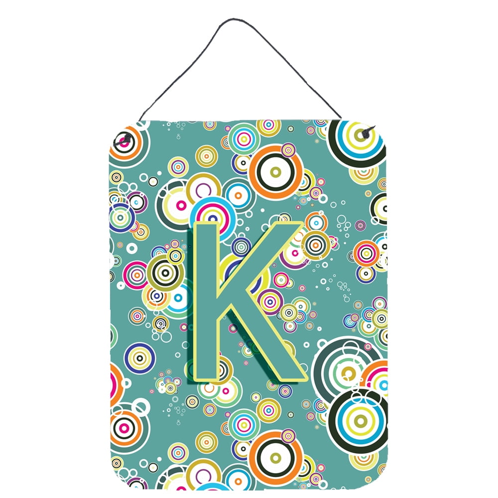Letter K Circle Circle Teal Initial Alphabet Wall or Door Hanging ...
