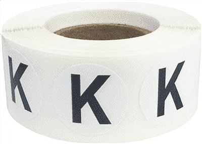 Letter K Inventory Labels 0.75 inch Round Circle Dots 500 Adhesive ...