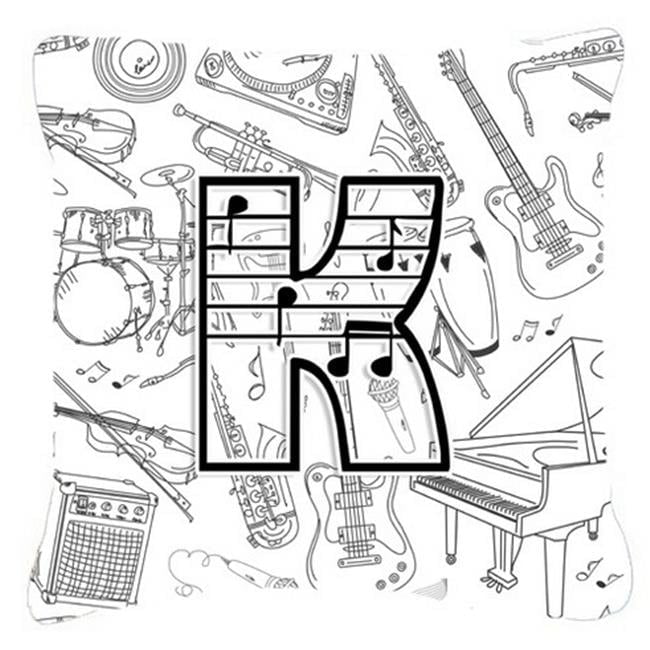 Letter K Musical Note Letters Canvas Fabric Decorative Pillow - Walmart.com