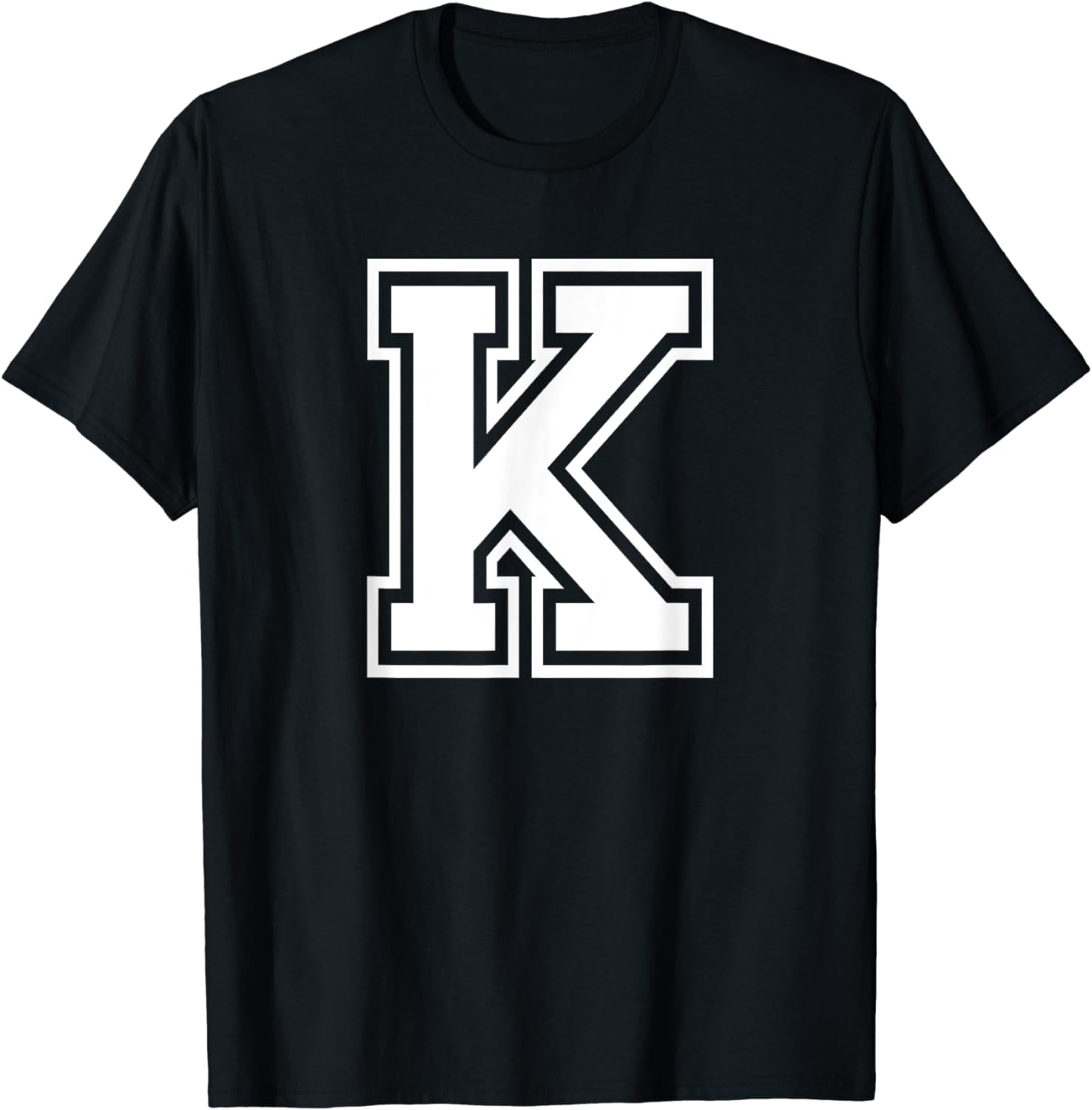 Letter K Name Initial Varsity Alphabet Monogram T-Shirt - Walmart.com