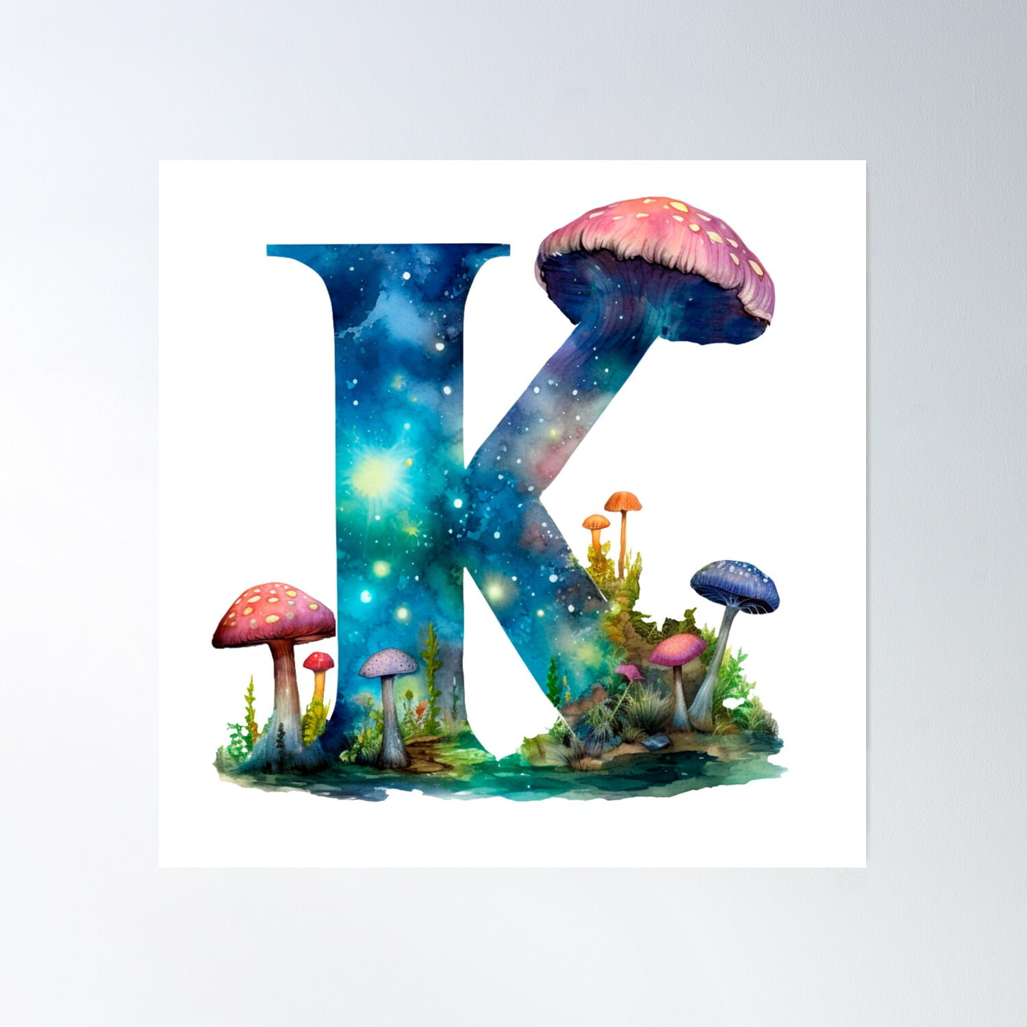 Letter K Orange Mushrooms Alphabet Personal Name Goblin Fairytale Aesthetic Goblincore Fairycore ...