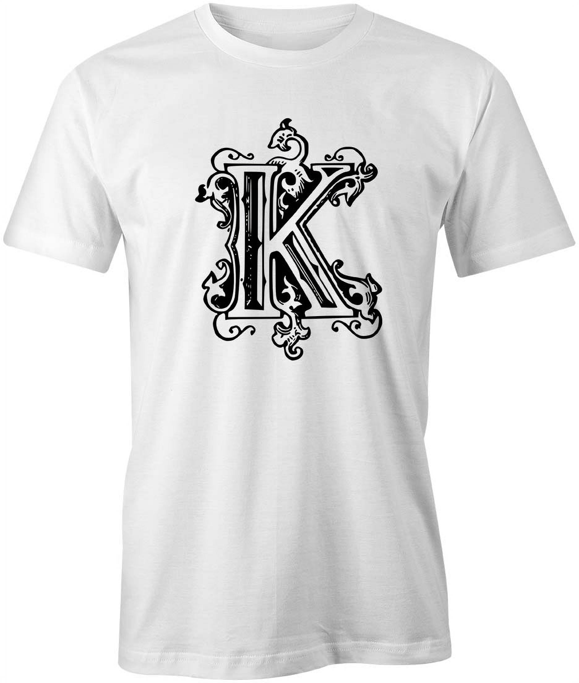 Letter K T-Shirt | Decorative Alphabet White Tee Gift - Walmart.com