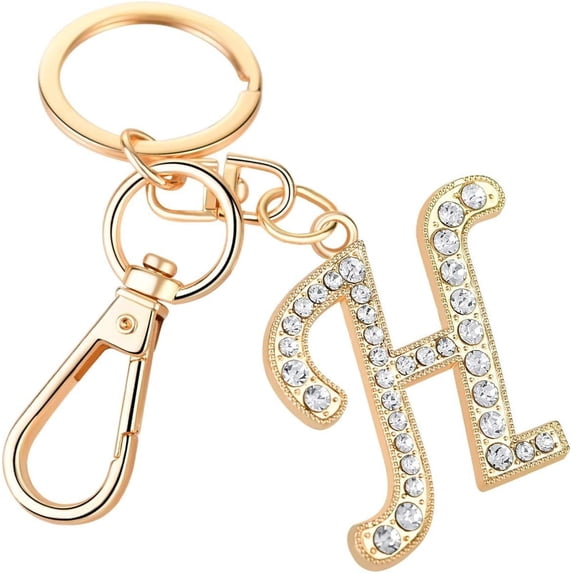 Letter Keychain, Sparkling Rhinestone A-Z Letter Butterfly Keychain ...