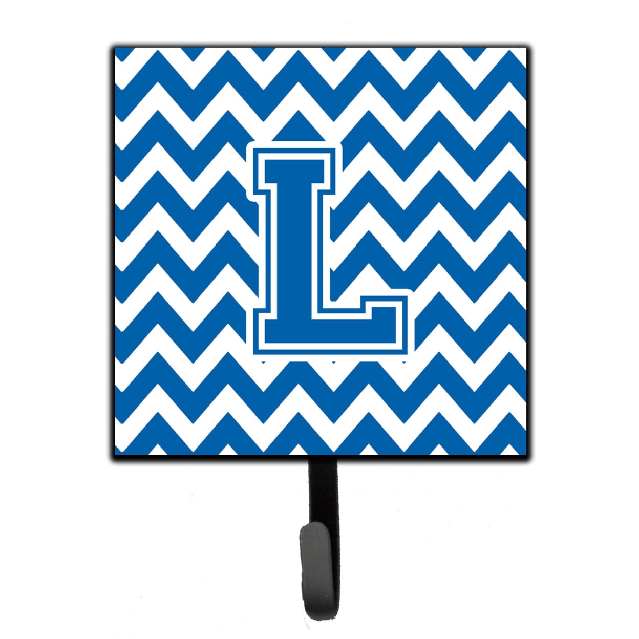 Letter L Chevron Blue and White Leash or Key Holder - Walmart.com