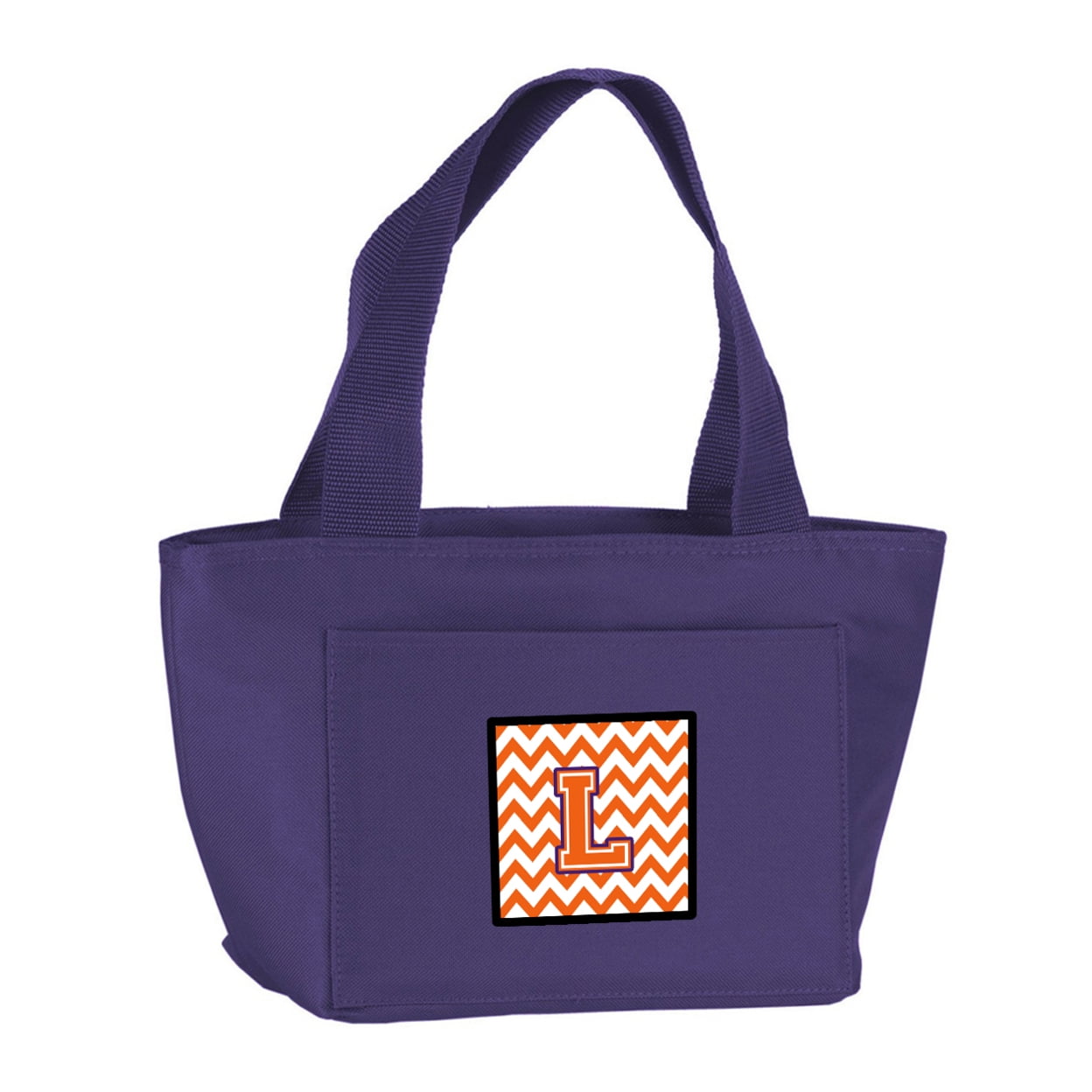 Letter L Chevron Orange and Regalia Lunch Bag - Walmart.com