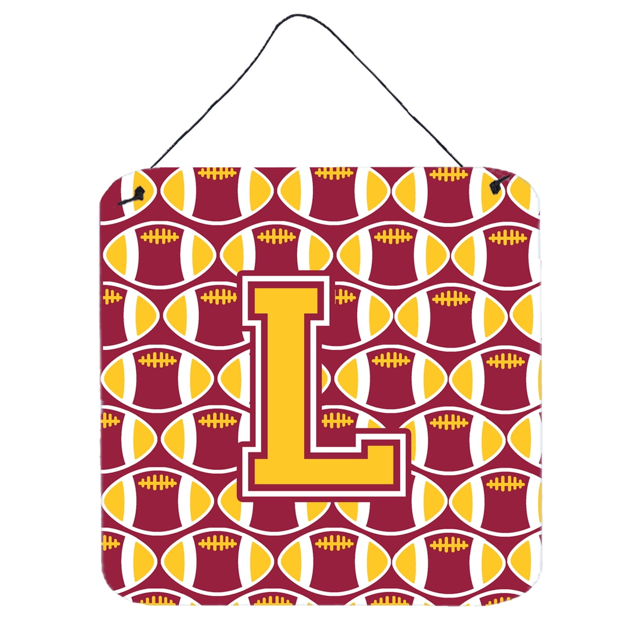 Letter L Football Maroon and Gold Wall or Door Hanging Prints - Walmart.com