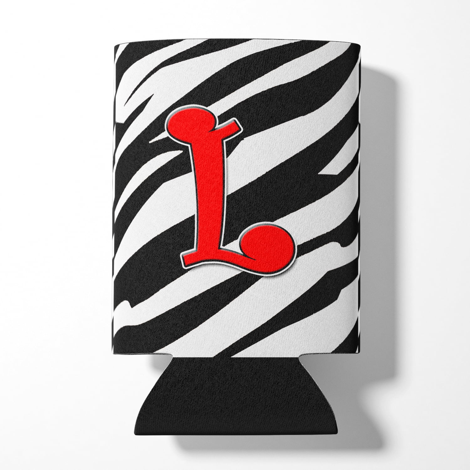 Letter L Initial Monogram - Zebra Red Can or Bottle Hugger - Walmart.com