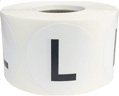 Letter L Inventory Labels 1.5 inch Round Circle Dots 500 Adhesive ...