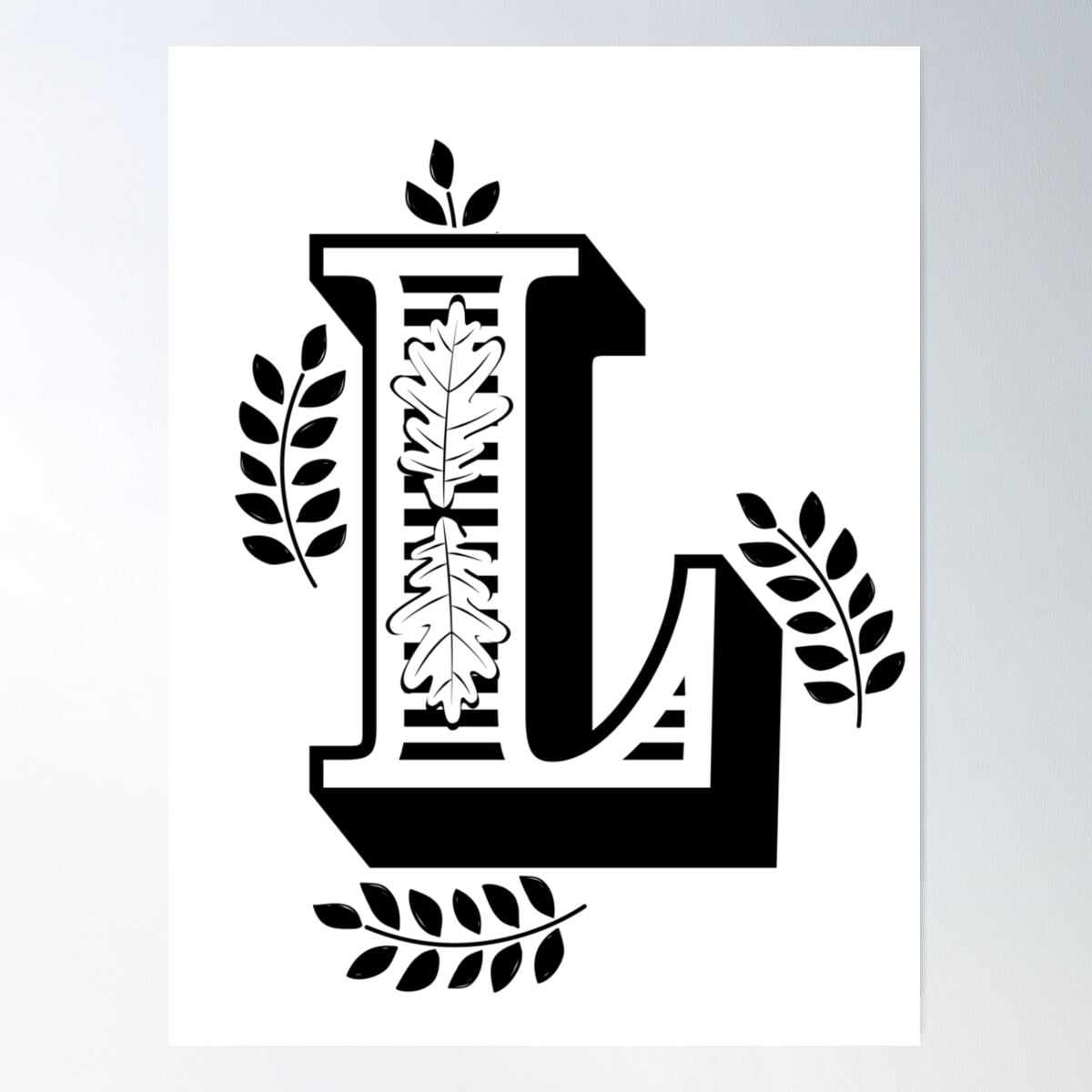 Letter L | Lettering | Letters | Alphabet Poster Wall Art, Modern Wall ...