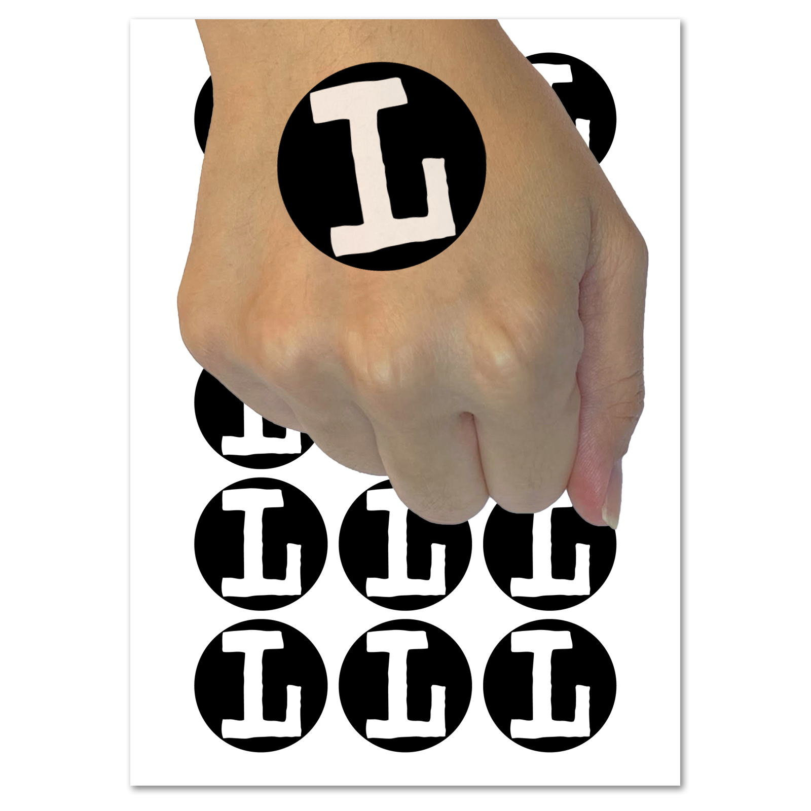 Letter L Uppercase Cute Typewriter Font Water Resistant Temporary ...