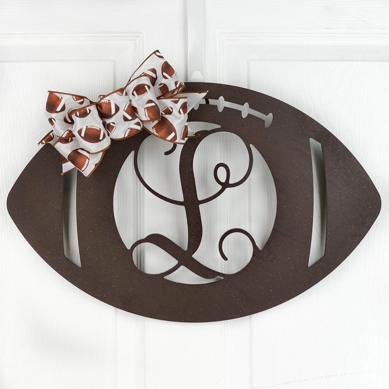 Letter L Wooden Sports Football Monogram Initial Letter Outdoor Front ...