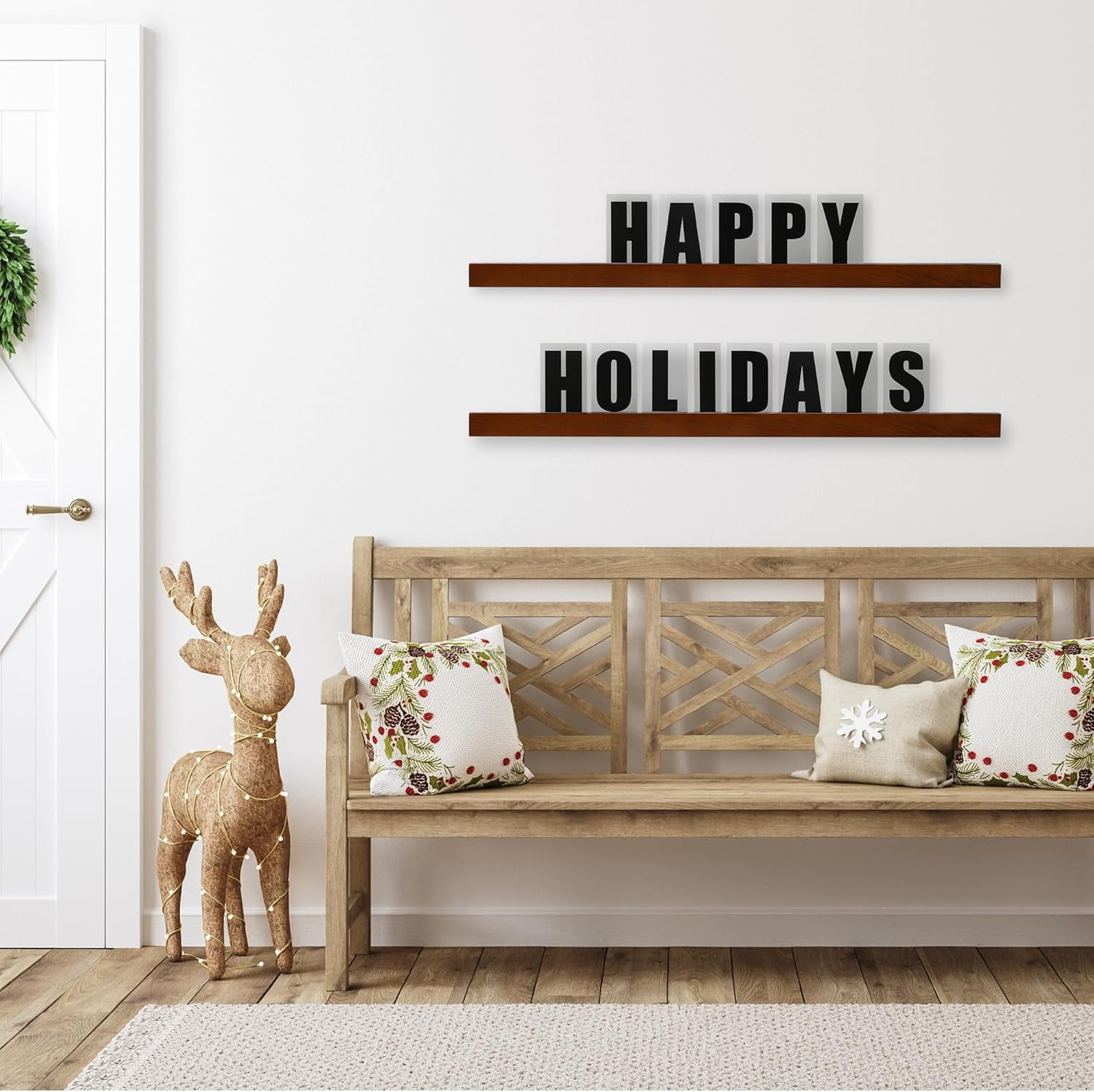 Letter Ledge for Wall, Changeable Message Board Shelves, 136 Letters ...