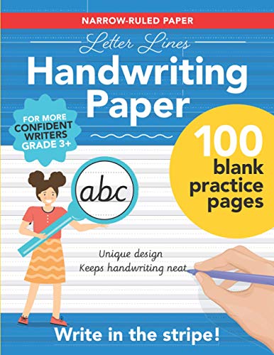 Pre-Owned Letter Lines Narrow Ruled Handwriting Paper: 100 blank ...