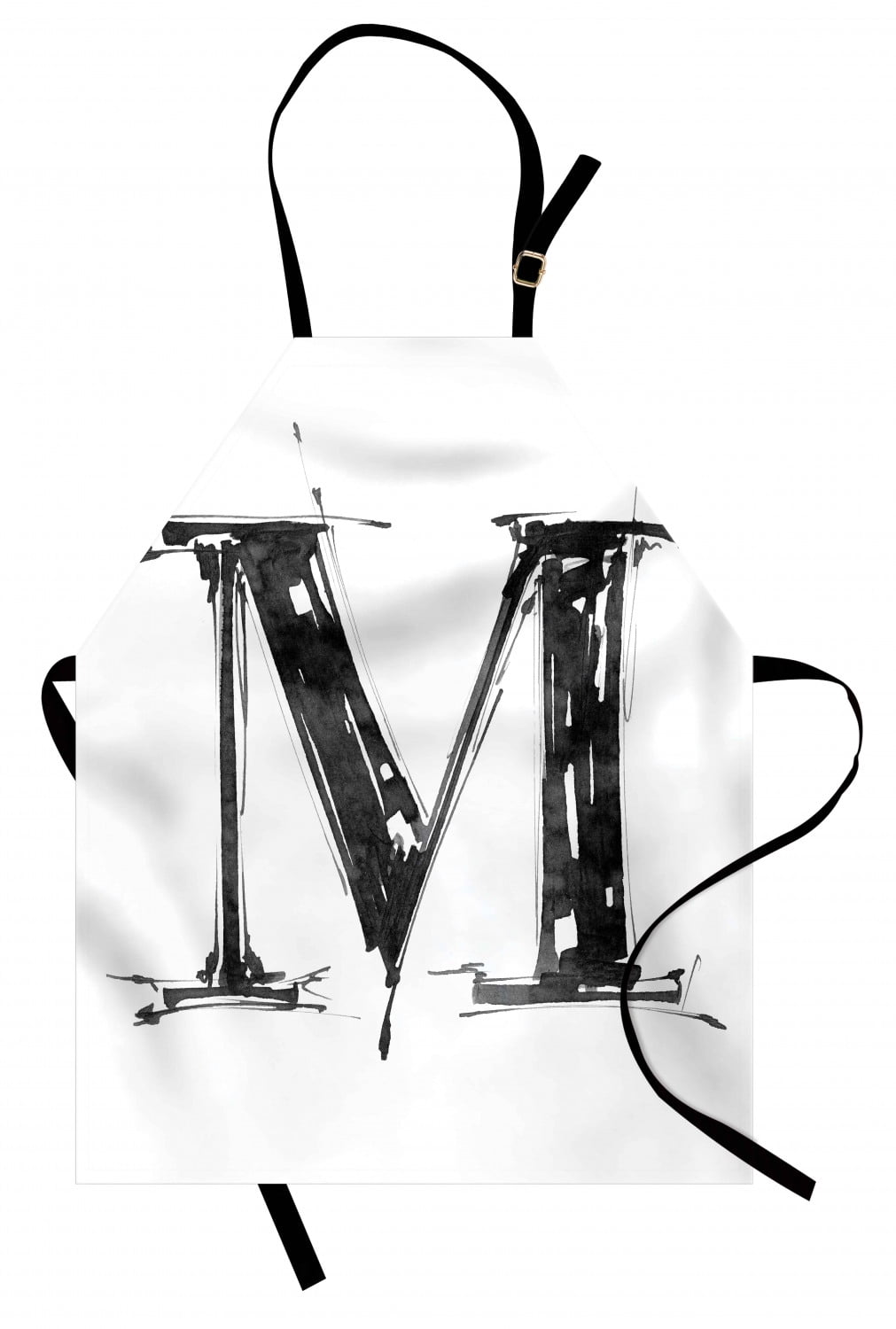 Letter M Apron Alphabet Symbol in Sketchy Stencil Art Style Hand Drawn ...