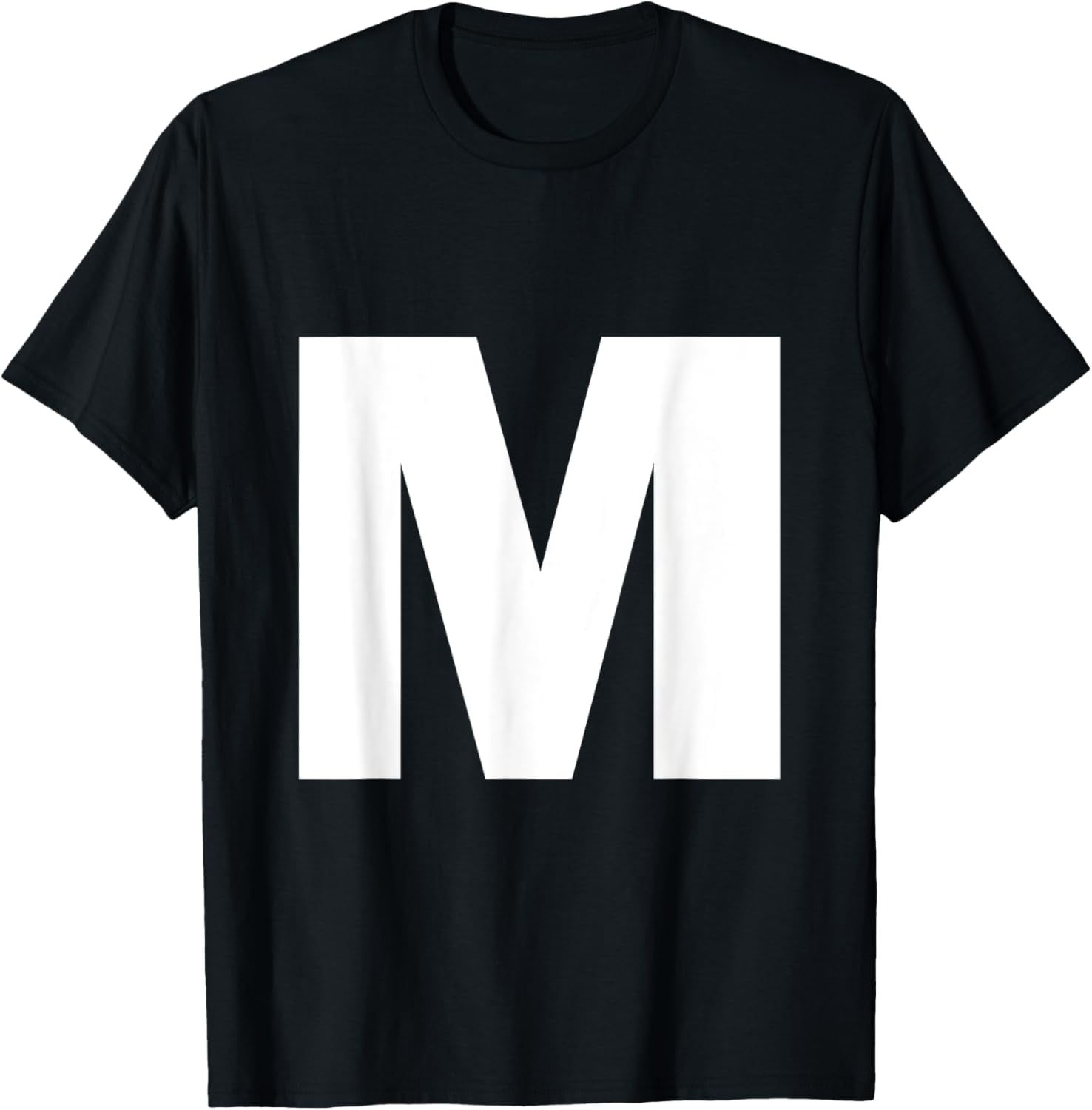 Letter M Capital Alphabet Monogram Initial T-Shirt men and women can ...