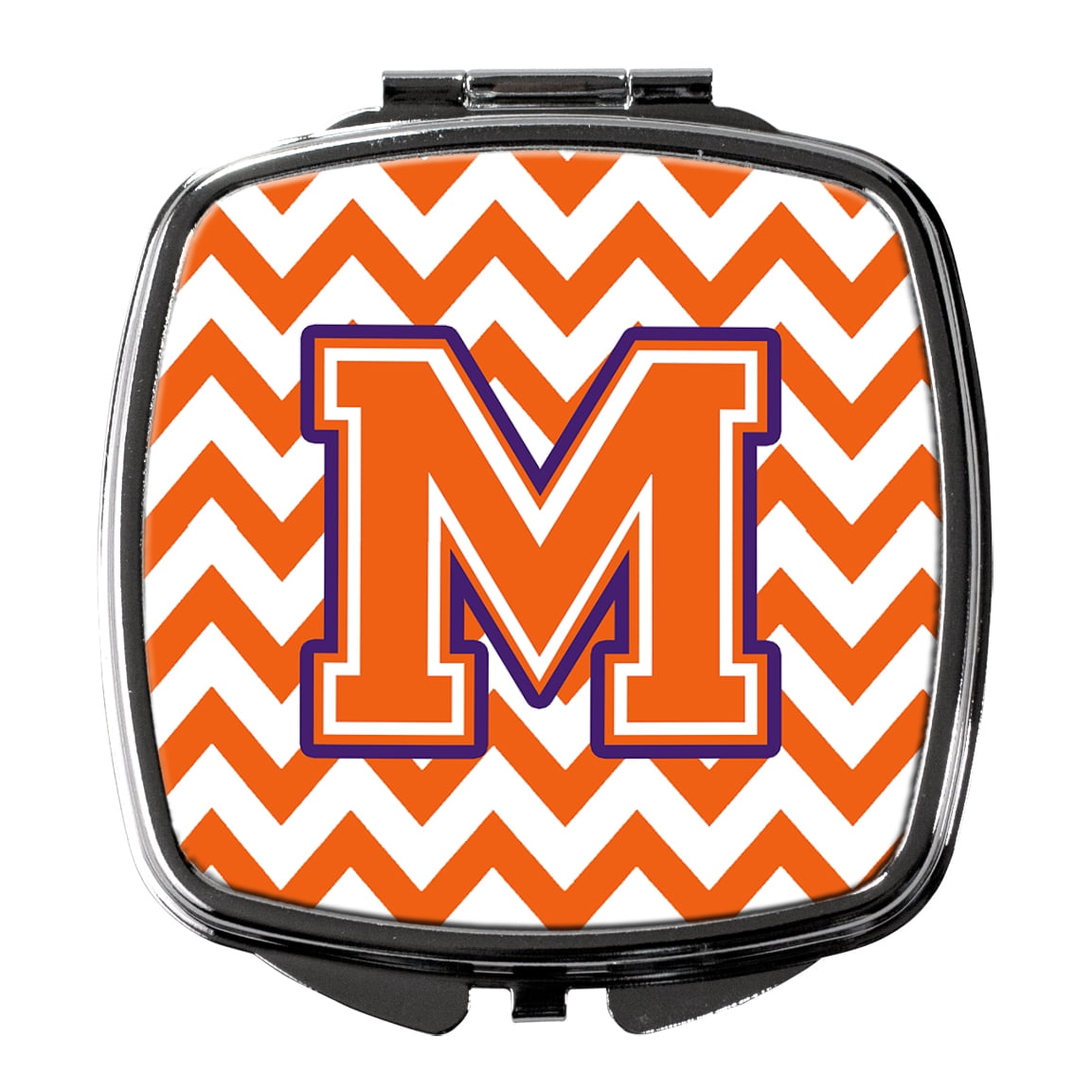 Letter M Chevron Orange and Regalia Compact Mirror - Walmart.com