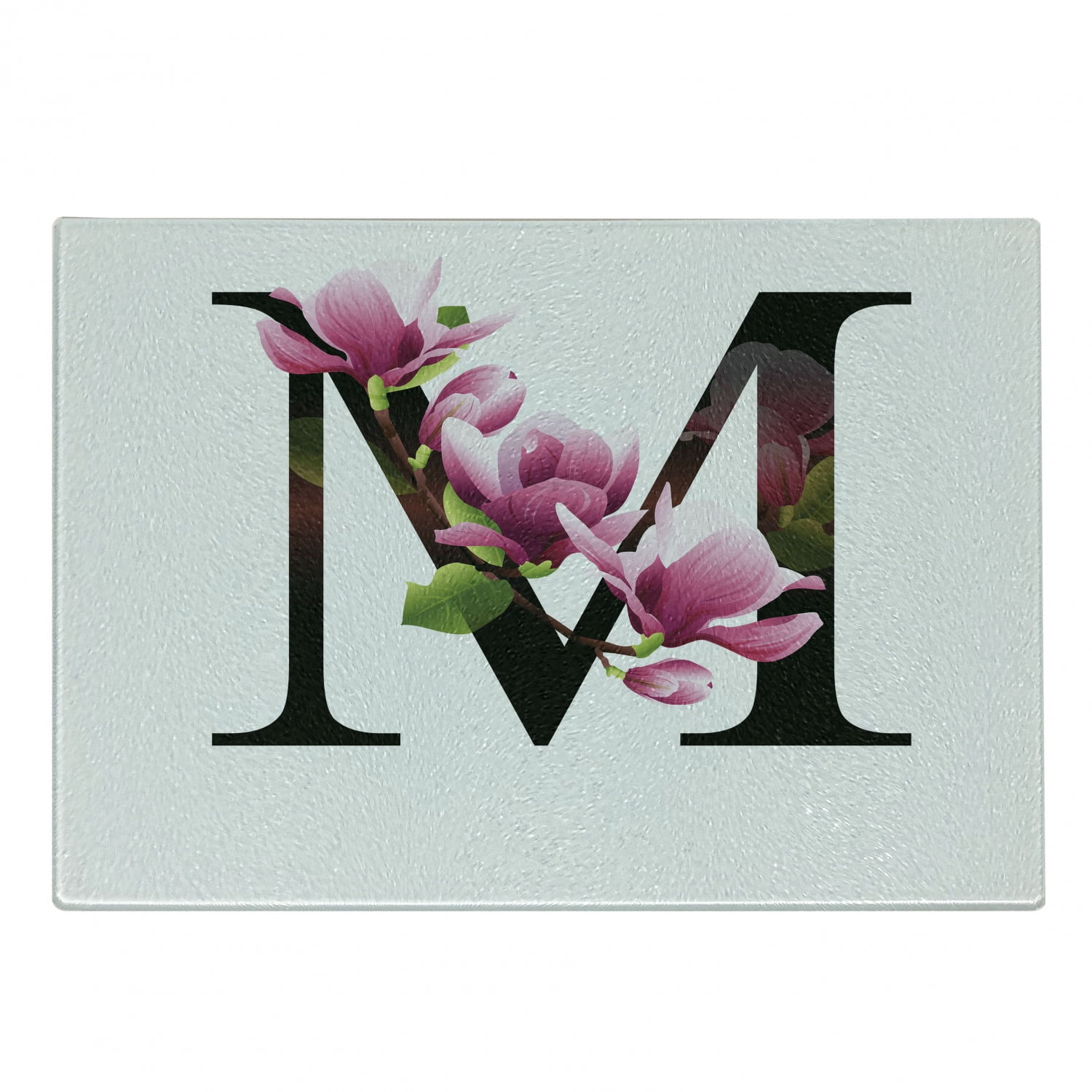 Letter M Cutting Board, Magnolia Florets Dignity and Nobility ...