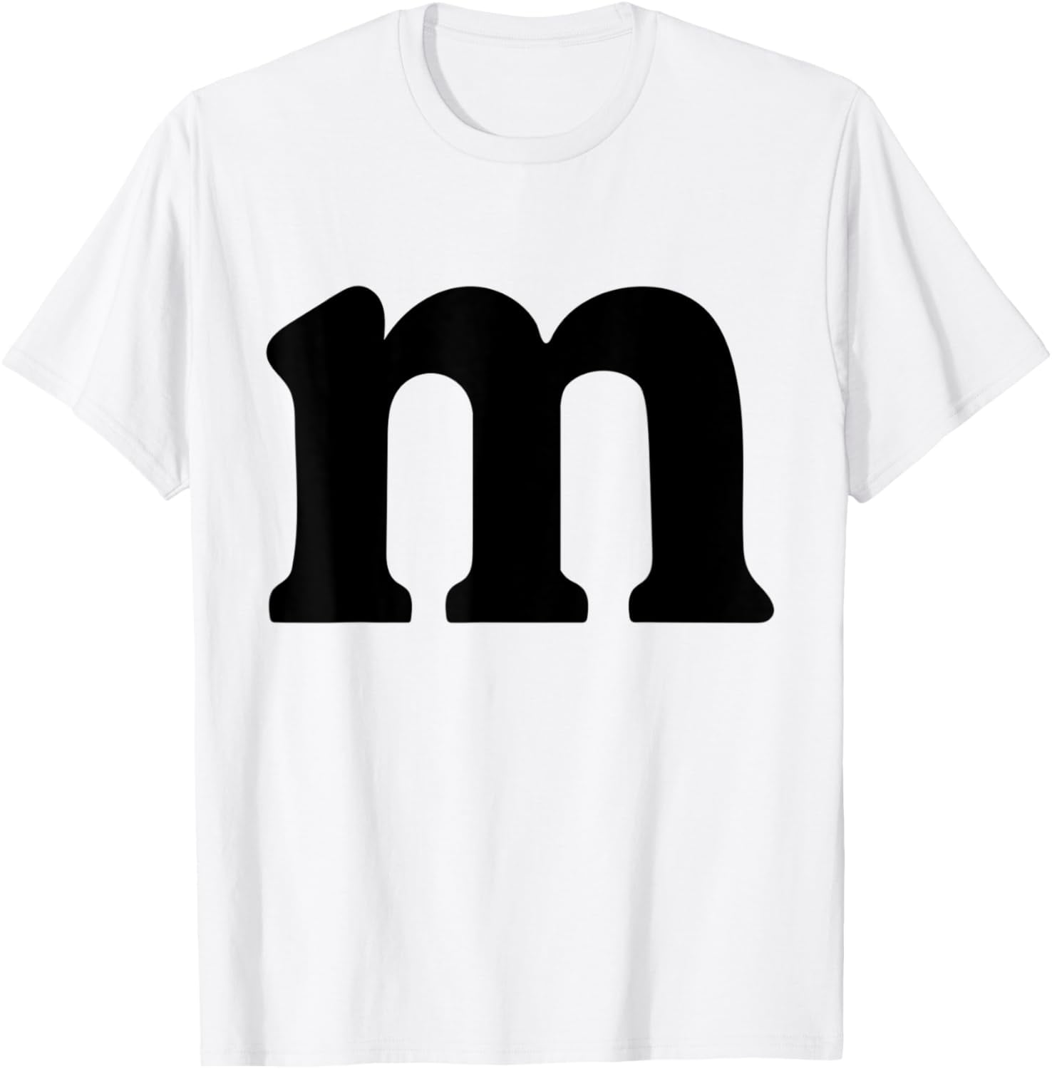 Letter M English (lower case m) Alphabet Character Costumes T-Shirt ...