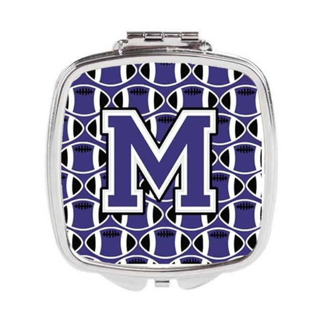 Letter M Football Purple & White Compact Mirror - Walmart.com