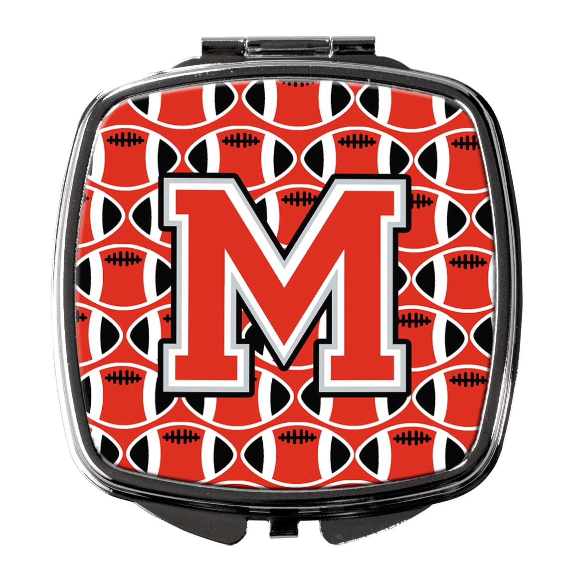 Letter M Football Scarlet and Grey Compact Mirror - Walmart.com