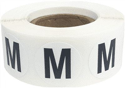 Letter M Inventory Labels 0.75 inch Round Circle Dots 500 Adhesive ...