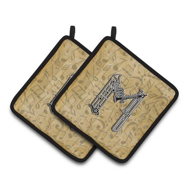 Letter M Musical Instrument Alphabet Pair of Pot Holders - 7.5 x 3 x 7. ...