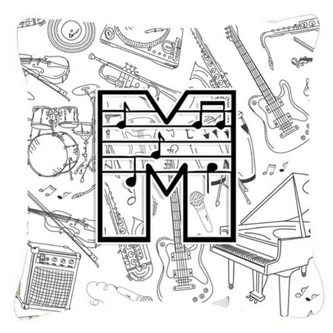 Letter M Musical Note Letters Canvas Fabric Decorative Pillow - Walmart.com