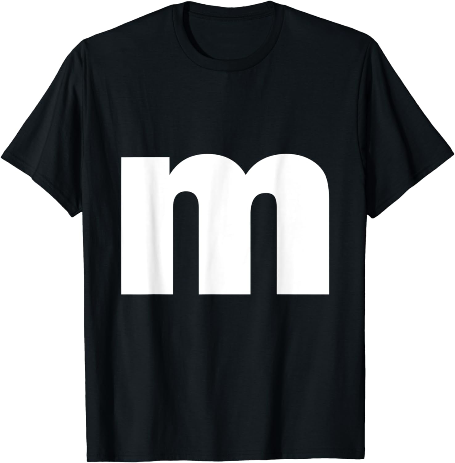 Letter M lower case alphabet spell words Initial tee shirt - Walmart.com