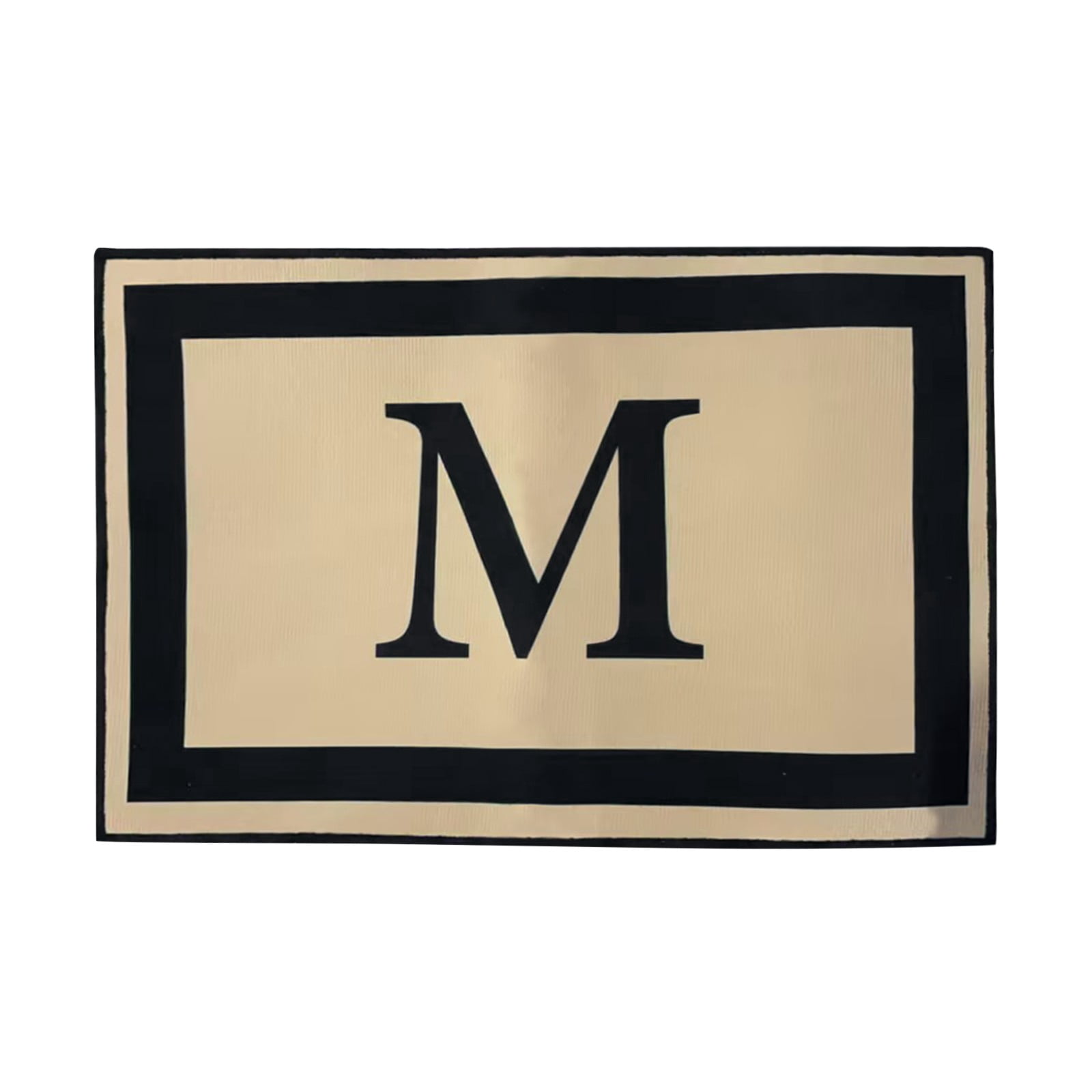 Letter M with Black Box Classic Brown Floor Mat - Walmart.com