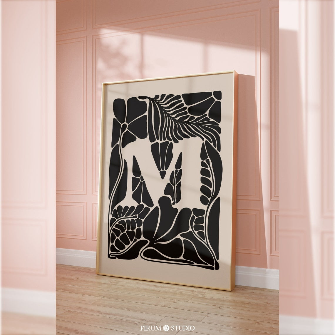 Letter Mable Wall Art, Beige And Black Printable Letter Sign, Modern ...