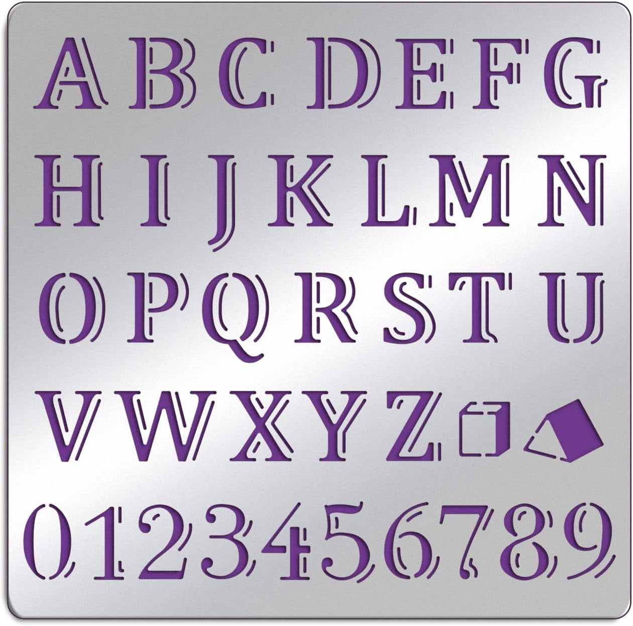 Letter Metal Journal Stencil Number Metal Painting Template Stainless ...